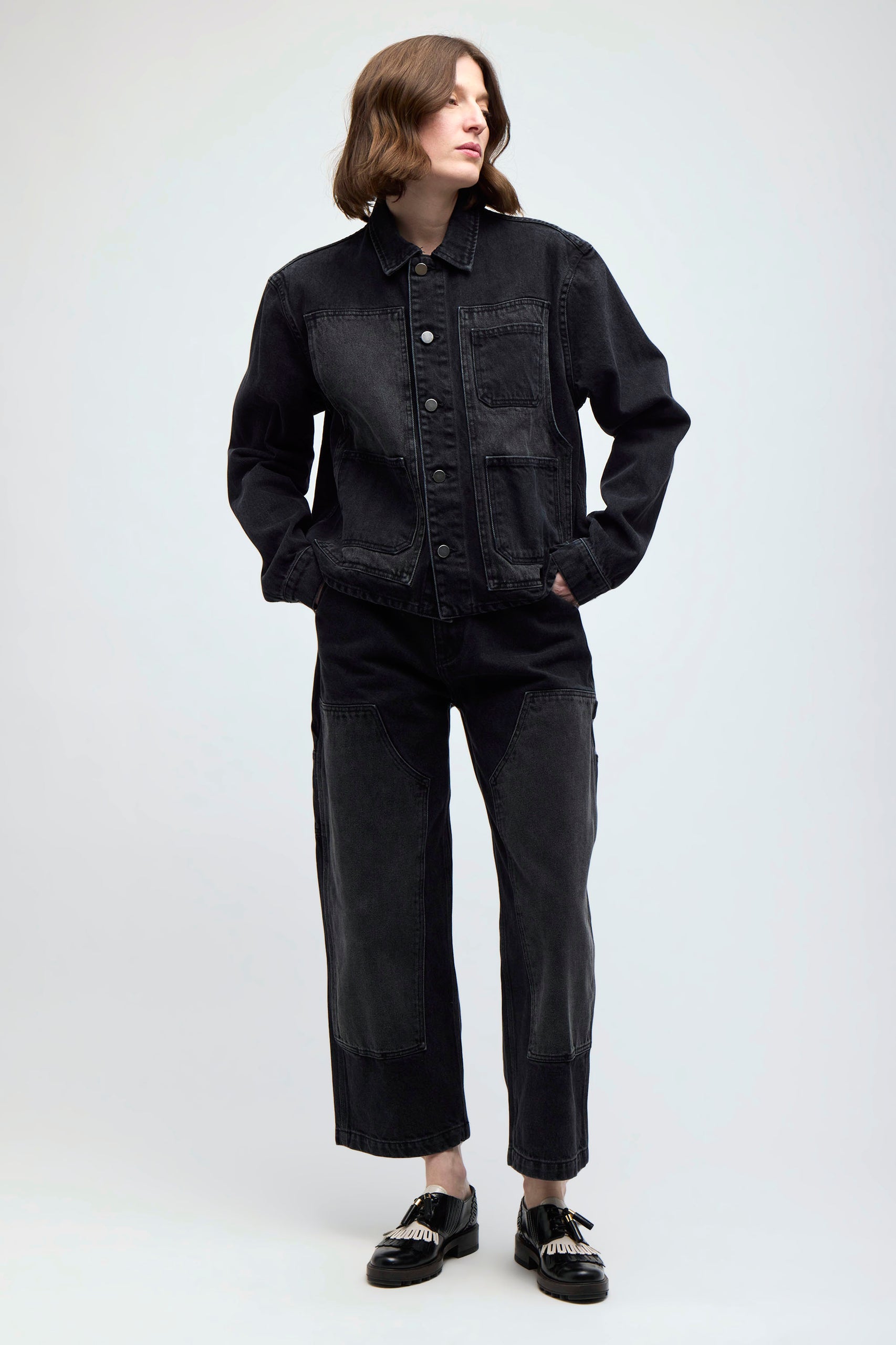 WORKMAN DENIM JACKET BLACK – Rentrayage