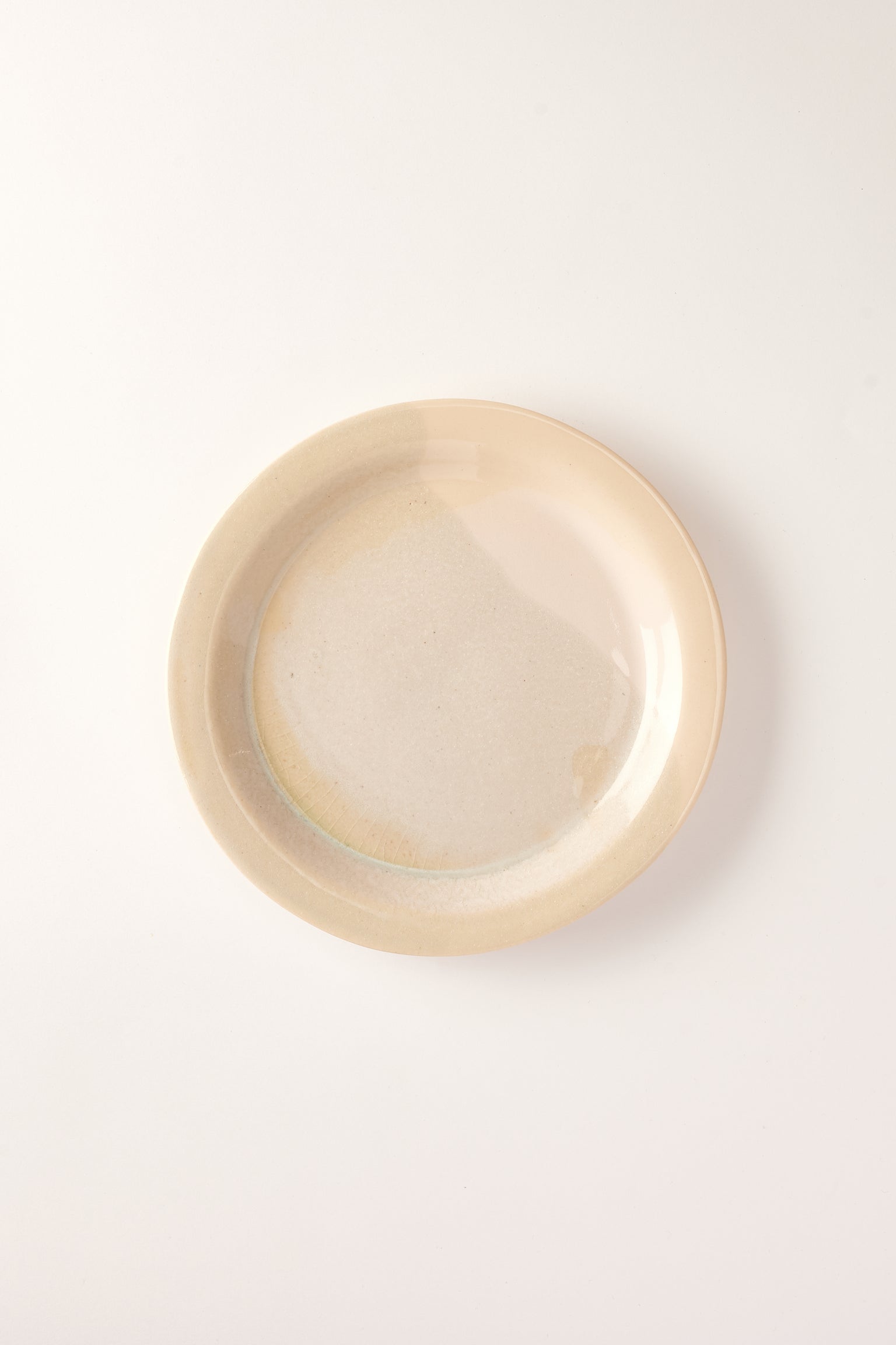 Petal Pink & Sage Green Ceramic Salad Plate | Rentrayage