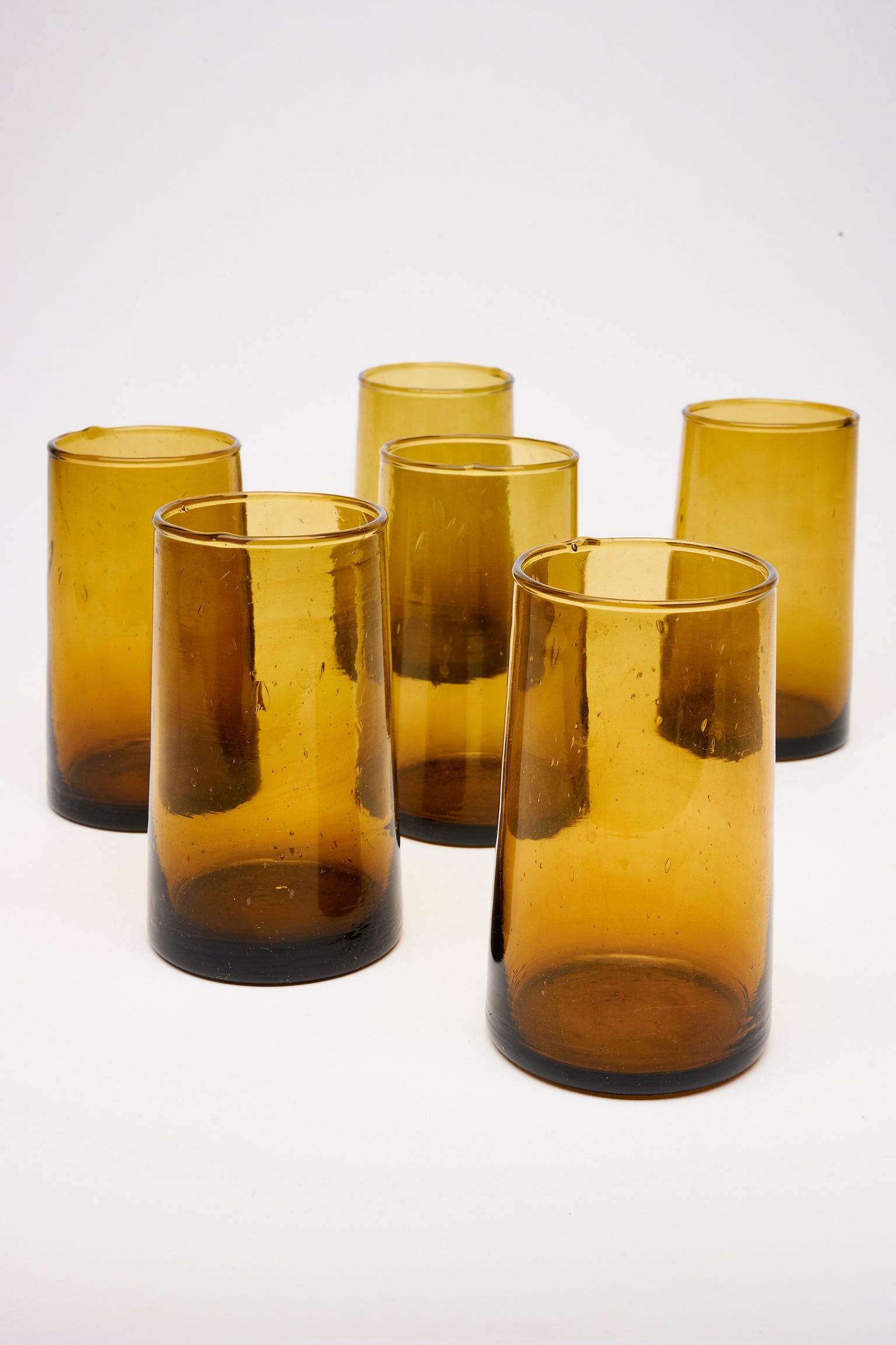 Multicolor Recycled Glass Tall Drinking Glasses | Rentrayage