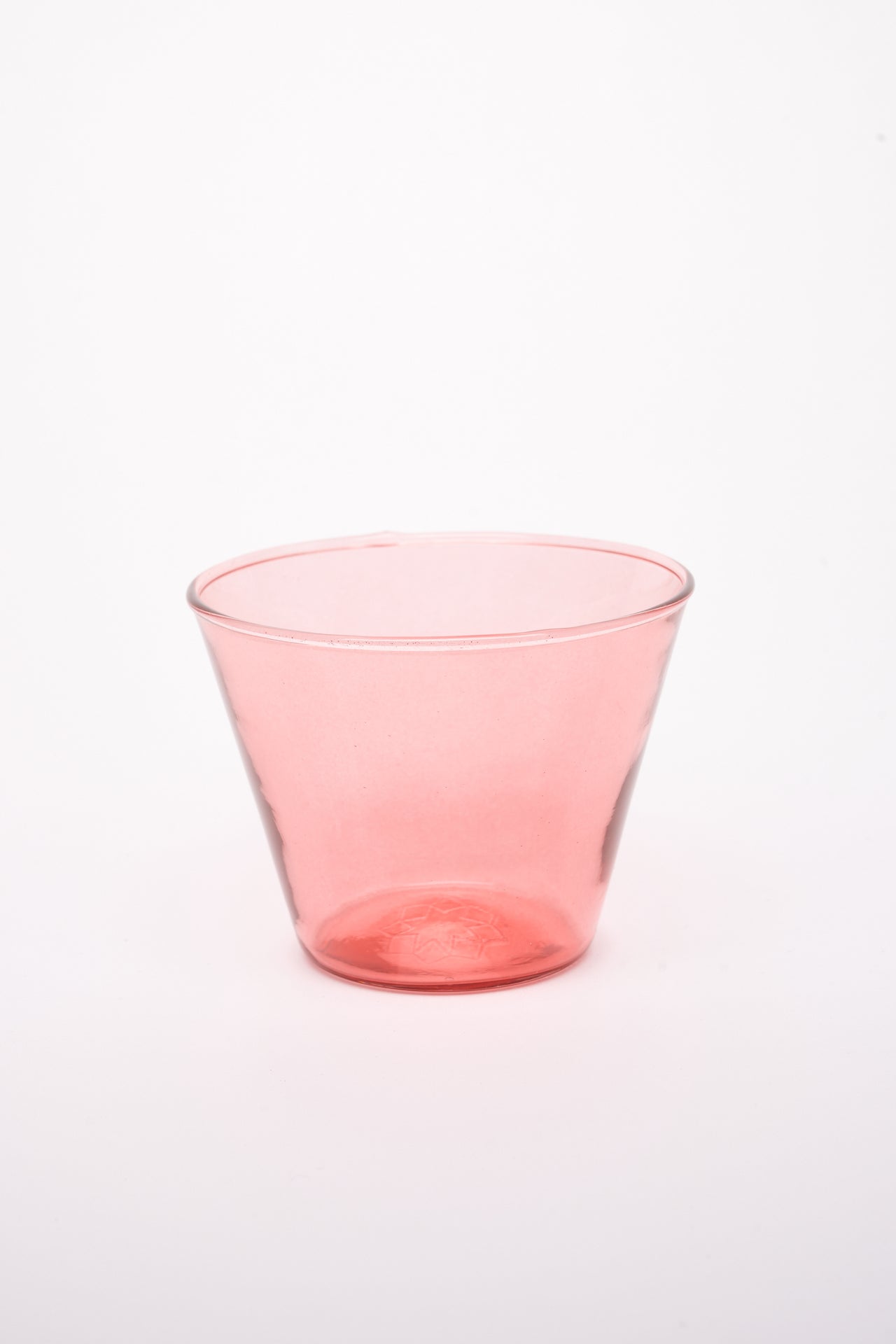 Peony Pink Recycled Glass Short Drinking Glasses | Rentrayage