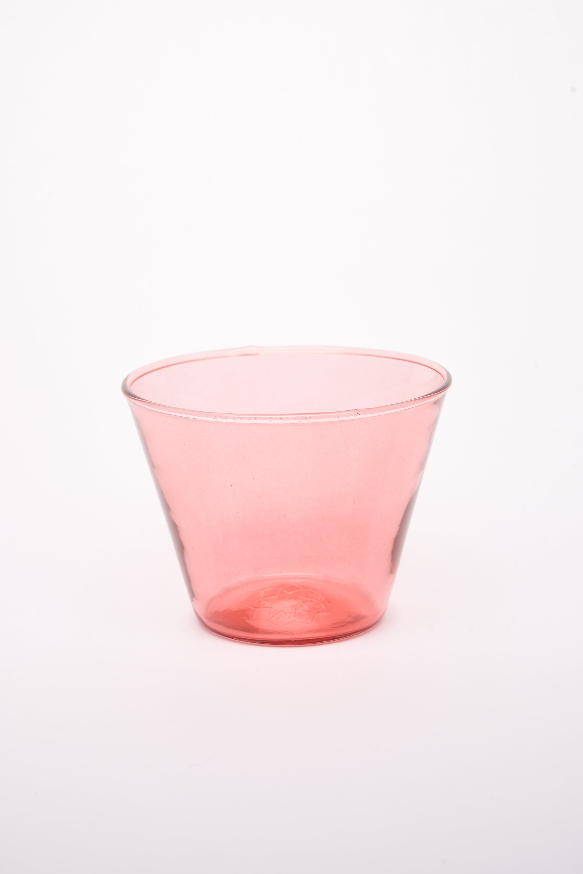 Peony Pink Recycled Glass Short Drinking Glasses | Rentrayage