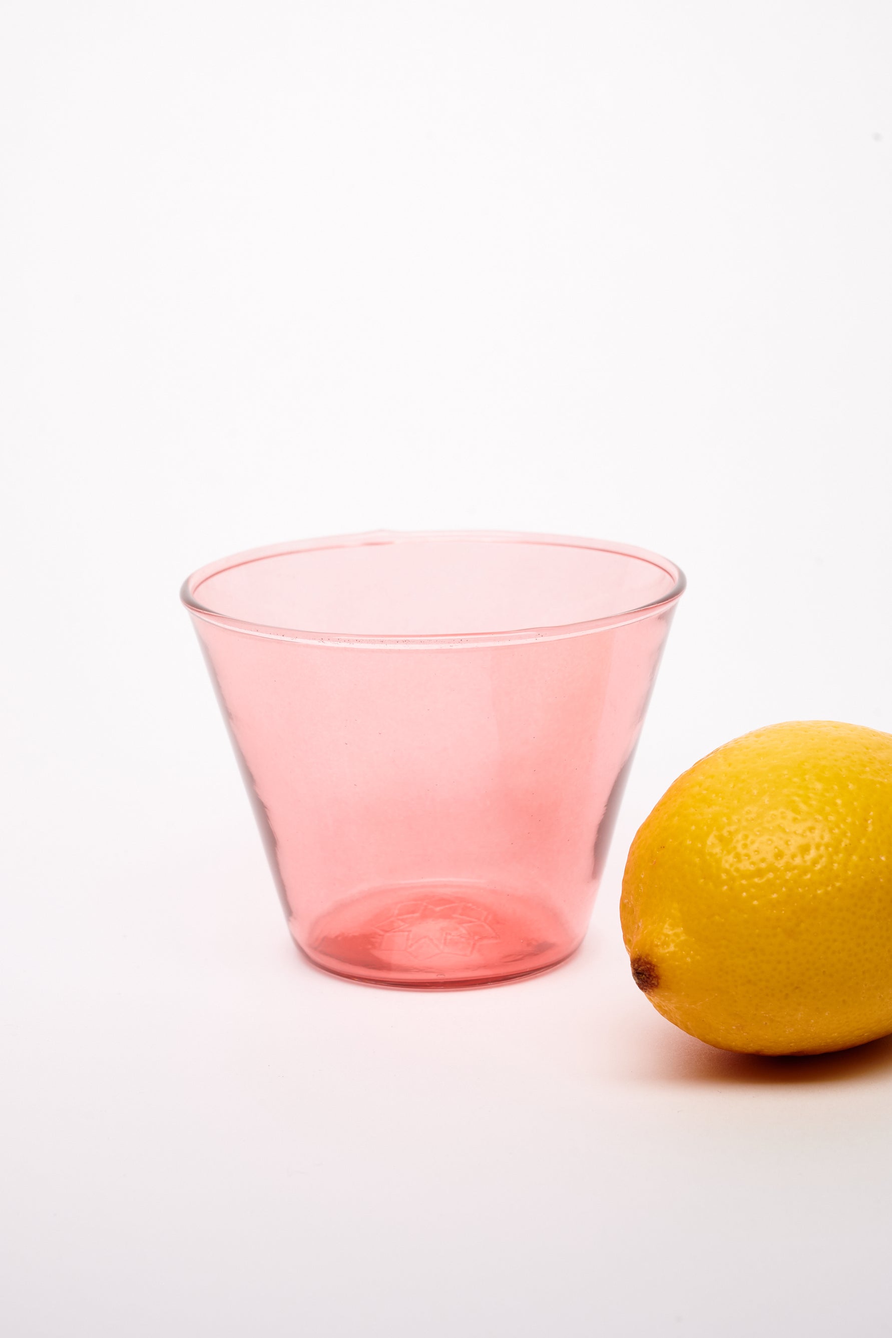 Peony Pink Recycled Glass Short Drinking Glasses | Rentrayage