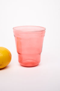 Peony Pink Recycled Glass Tall Drinking Glasses | Rentrayage